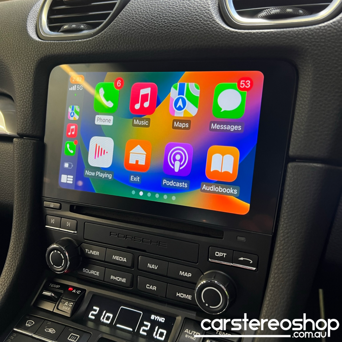 Apple CarPlay & Android Auto Add-On for Porsche 718 Cayman/Boxster ...