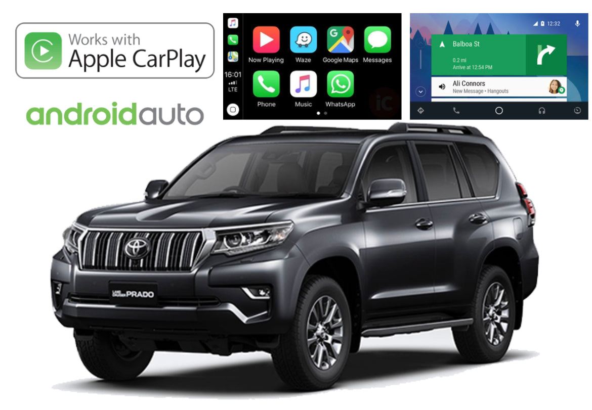 Apple CarPlay & Android Auto Add-On for Toyota Prado 150 ...